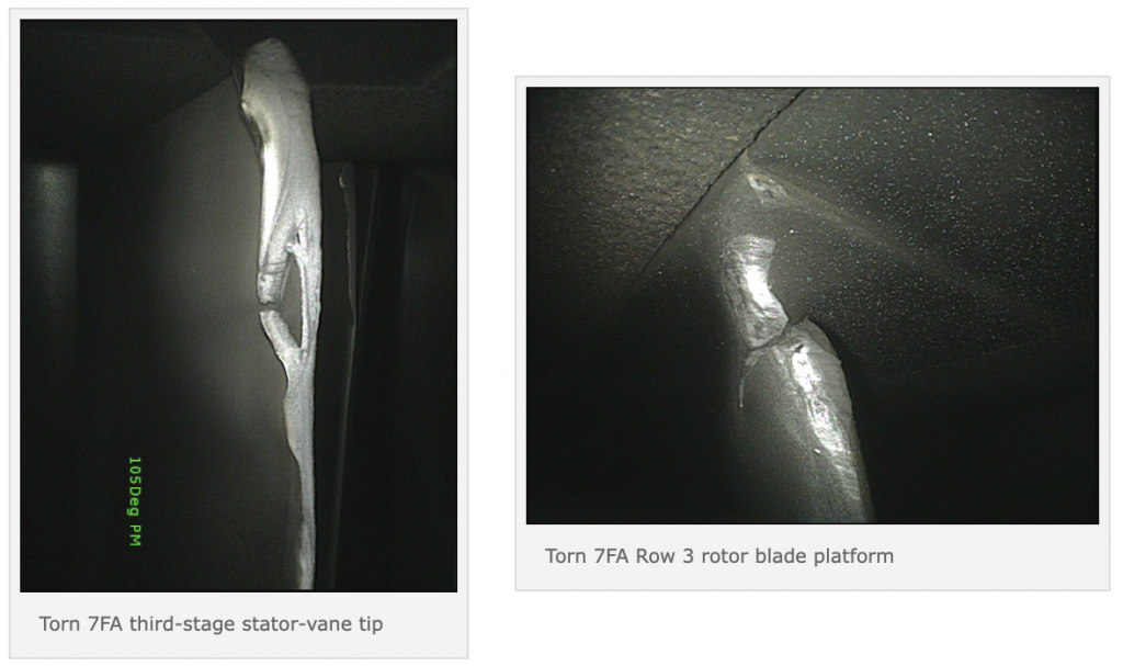 Borescope inspections reveal clashing damage in 7FAs as well as 7EAs ...