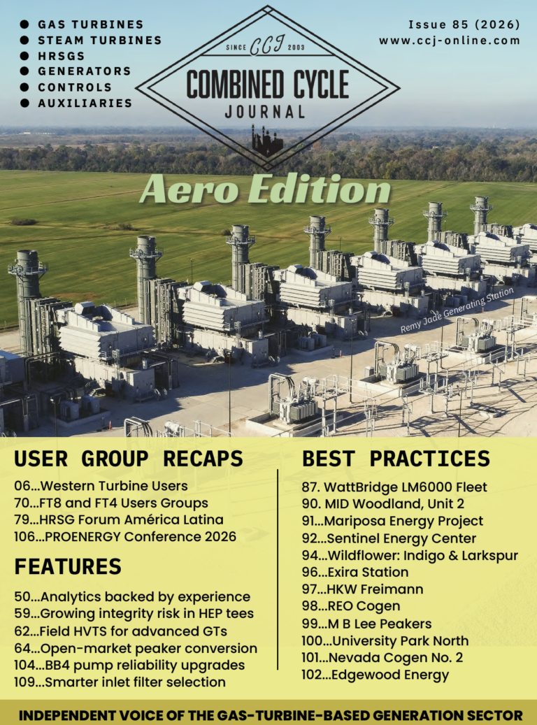 Combined Cycle Journal – TRUSTED BY OWNER/OPERATORS OF GAS TURBINES ...